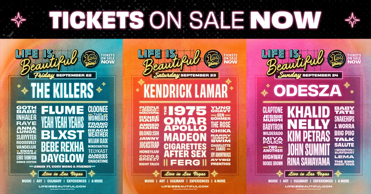Unveiling the Life is Beautiful Festival 2025 Lineup: Get Ready for an ...